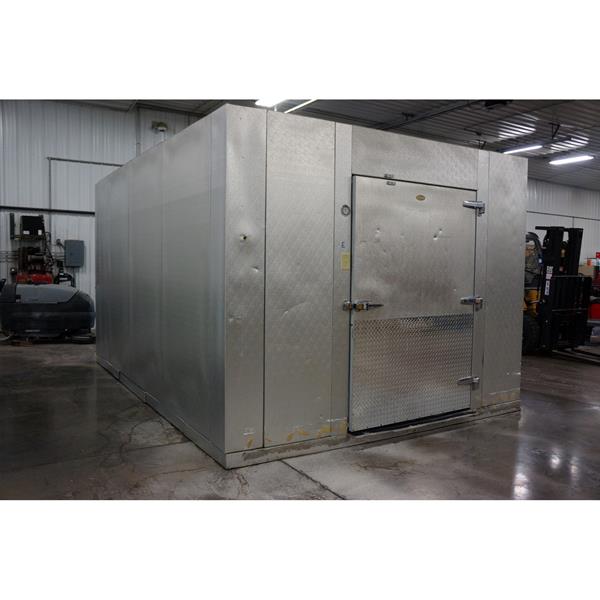 10'7" x 15'5" x 8'8"H WA Brown Walk-in Cooler with Floor (163 Sq. Ft ...