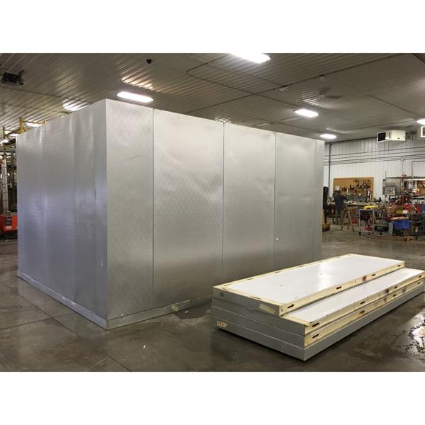11'7" x 14'5" x 8'8"H WA Brown Walk-in Freezer with Floor (167 Sq. Ft ...