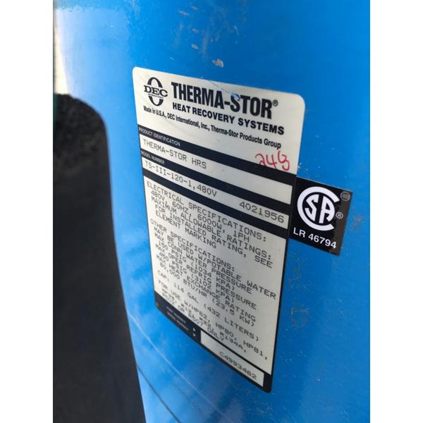 Used Therma-Stor III Heat Recovery System (#248) | Barr Commercial ...