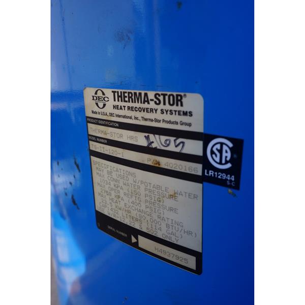 Heat Recovery Water Heater | Used Therma-Stor System