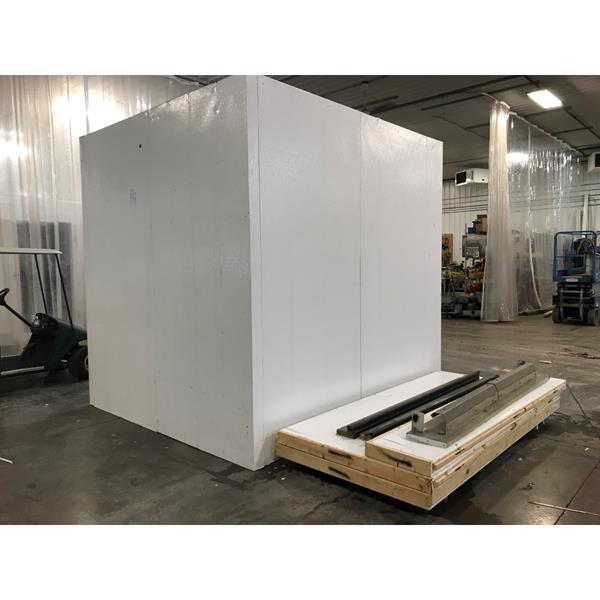 Used walk-in cooler package with sliding door.