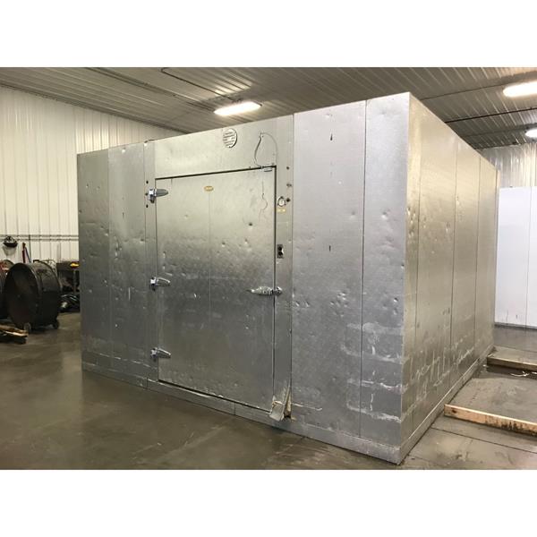 12'6" x 13'6" x 8'7"H WA Brown Walk-in Freezer with Floor (169 Sq. Ft ...
