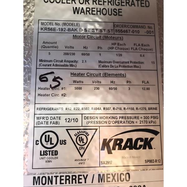 Krack Evaporator - Like New.