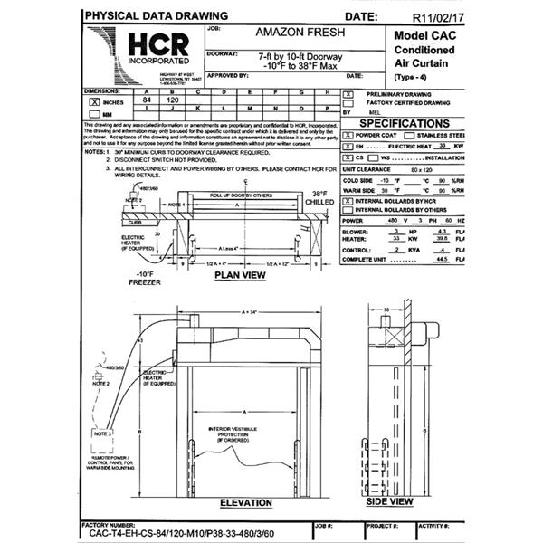 HCR / Jamison 7' x 10' Conditioned Air Curtain (#201) | Barr Commercial ...