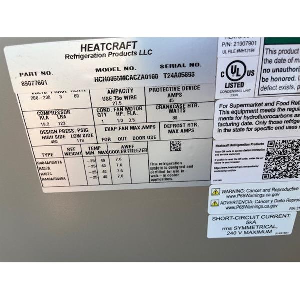 5.5 HP New-Surplus Medium Temp Low Velocity System (3Ph 208/230v) (5.5 ...