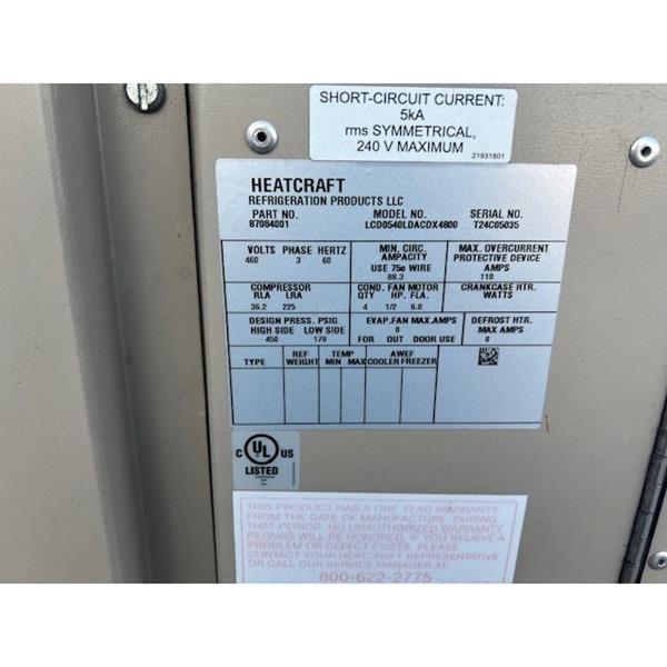 54 HP Used Low Temp - Save Big